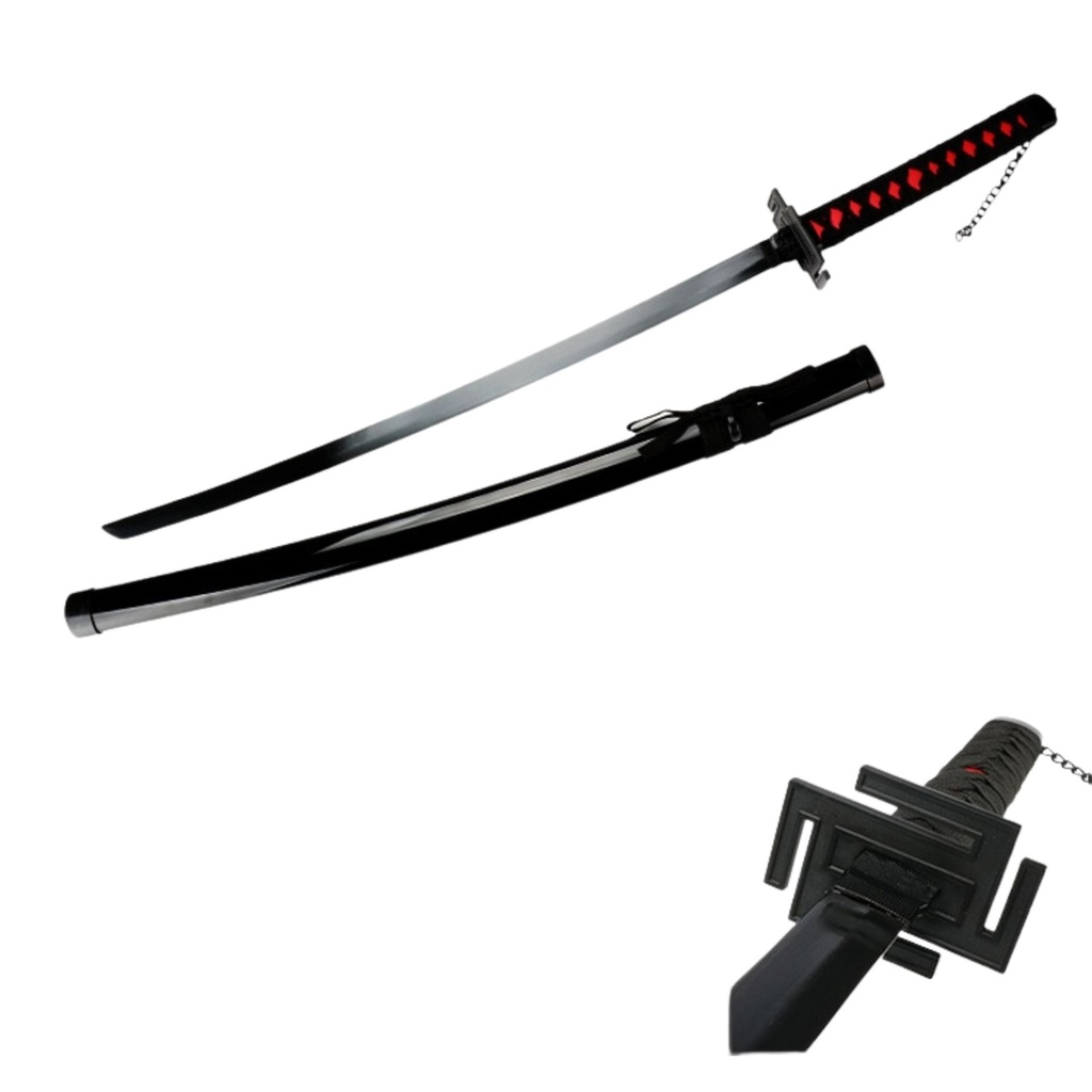 Bleach Wooden Katana Ichigo Kurosaki Bankai Tensa Zangetsu | Rimedia