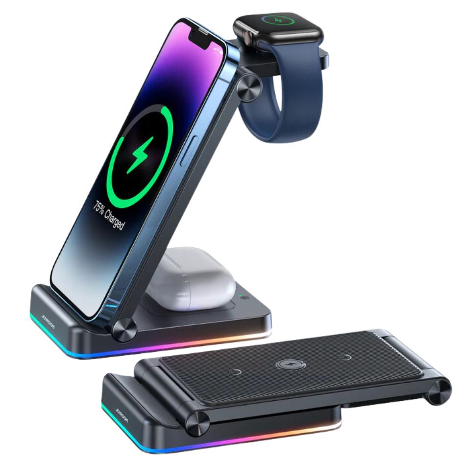 JOYROOM 3 In 1 Foldable Wireless Charging Station JR-WQN01 | Rimedia