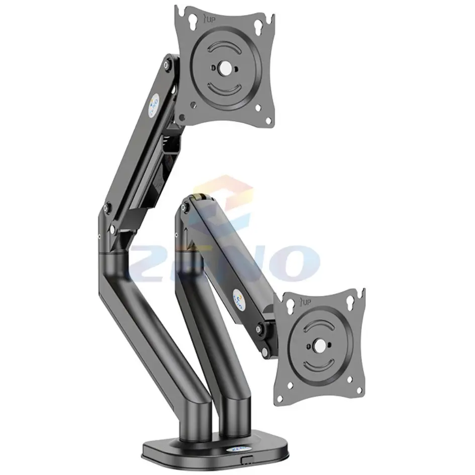 Zeno 22"-32" Double Arm Gas-Strut Desktop Monitor Stand M12D | Rimedia